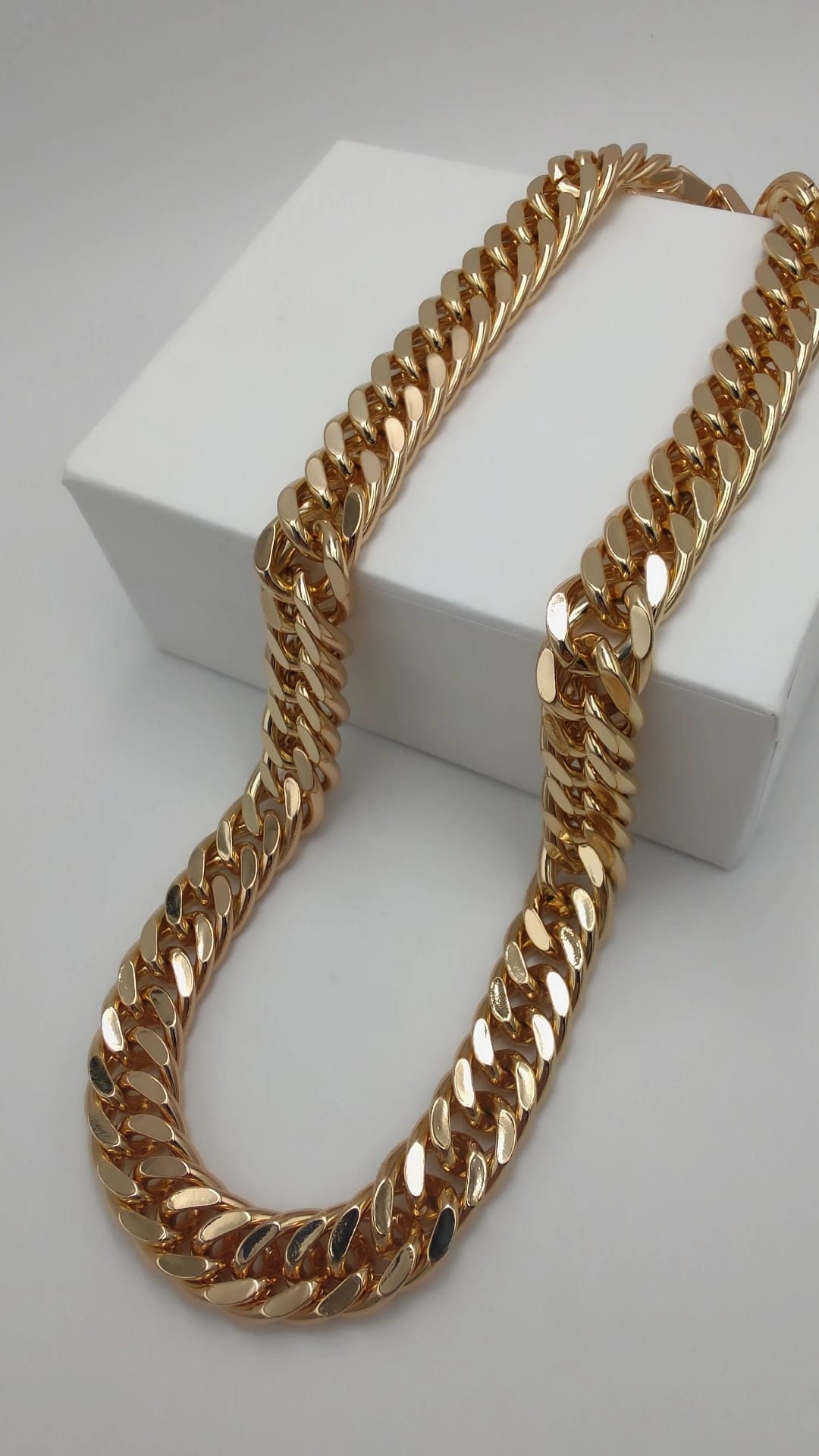 Chunky Gold Necklace, Cuban Link Chain Necklace, Chunky Curb Link Chain ...