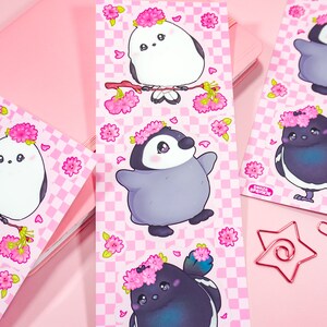 Sakura Bird Sticker Sheet Kawaii Matte Cute Stickers Magpie Shima Enaga ...