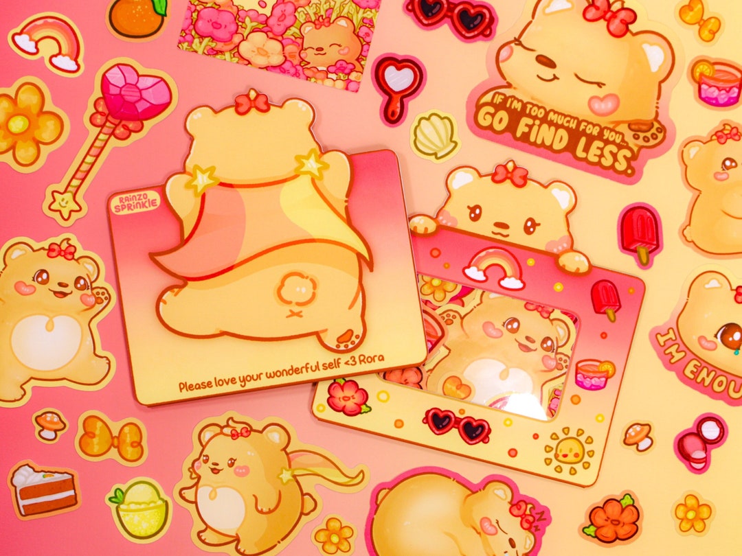 Beach Babe Bear Sticker Pack ~ Tropical Sunset Palette Matt Decals ...