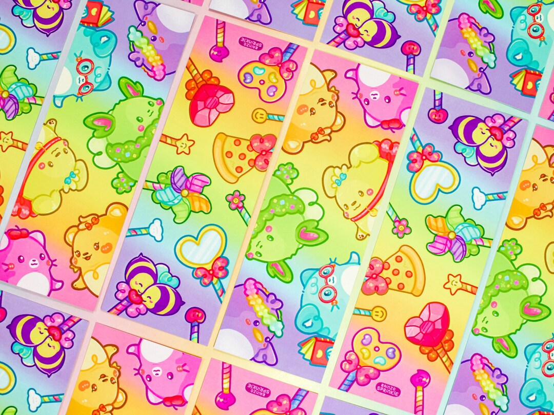 Fairy Animal Book Mark ~ Kawaii 90s Rainbow Bookworm Readers Gift ...