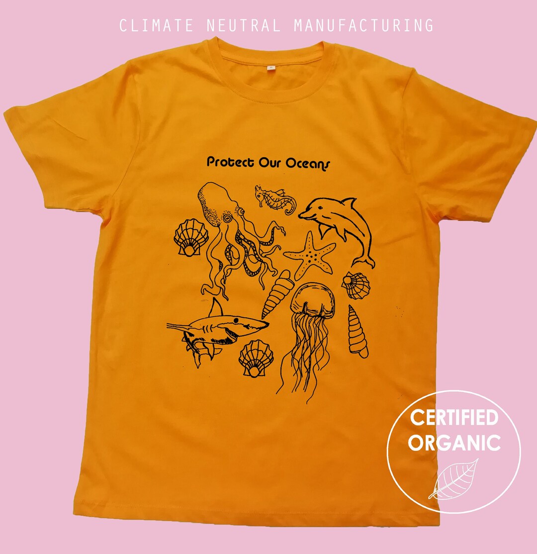 Protect Our Oceans Organic Shirt, Stop Climate Change, Save the Whales ...