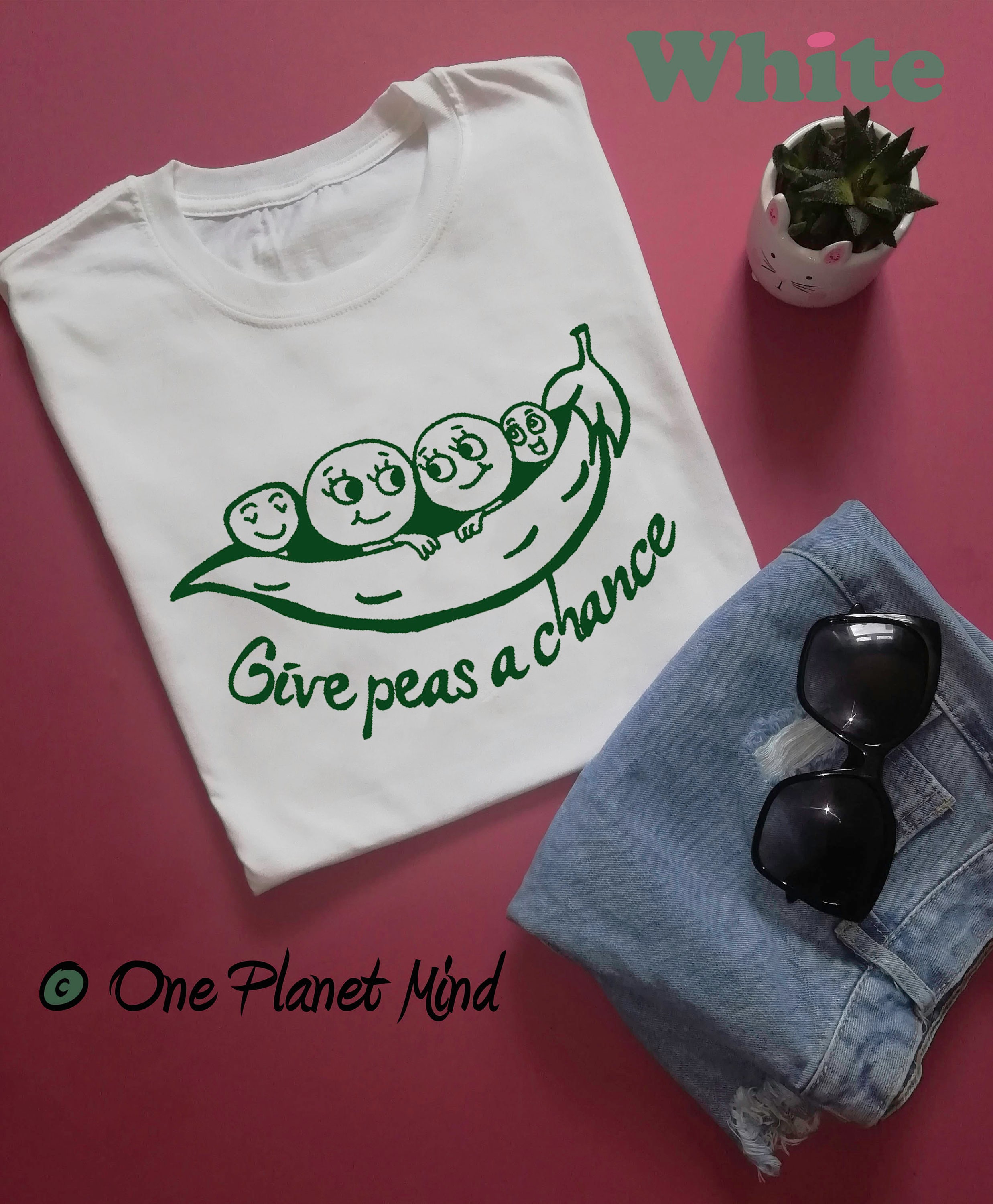 Give Peas a Chance Tshirt Peas Peace Message Cute Vegetables Gardening ...