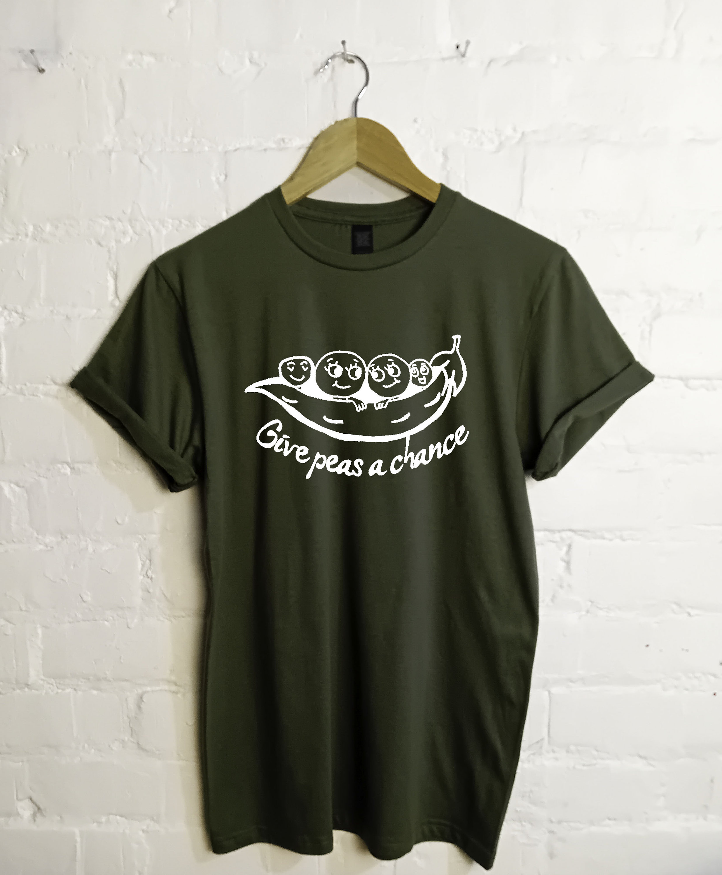 Give Peas a Chance Tshirt Peas Peace Message Cute Vegetables Gardening ...