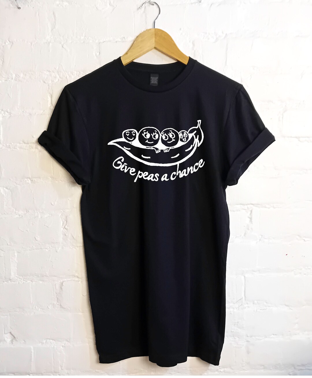 Peas Tee Give Peas a Chance Pun Funny Eco Gift Vegetables Eat Your ...