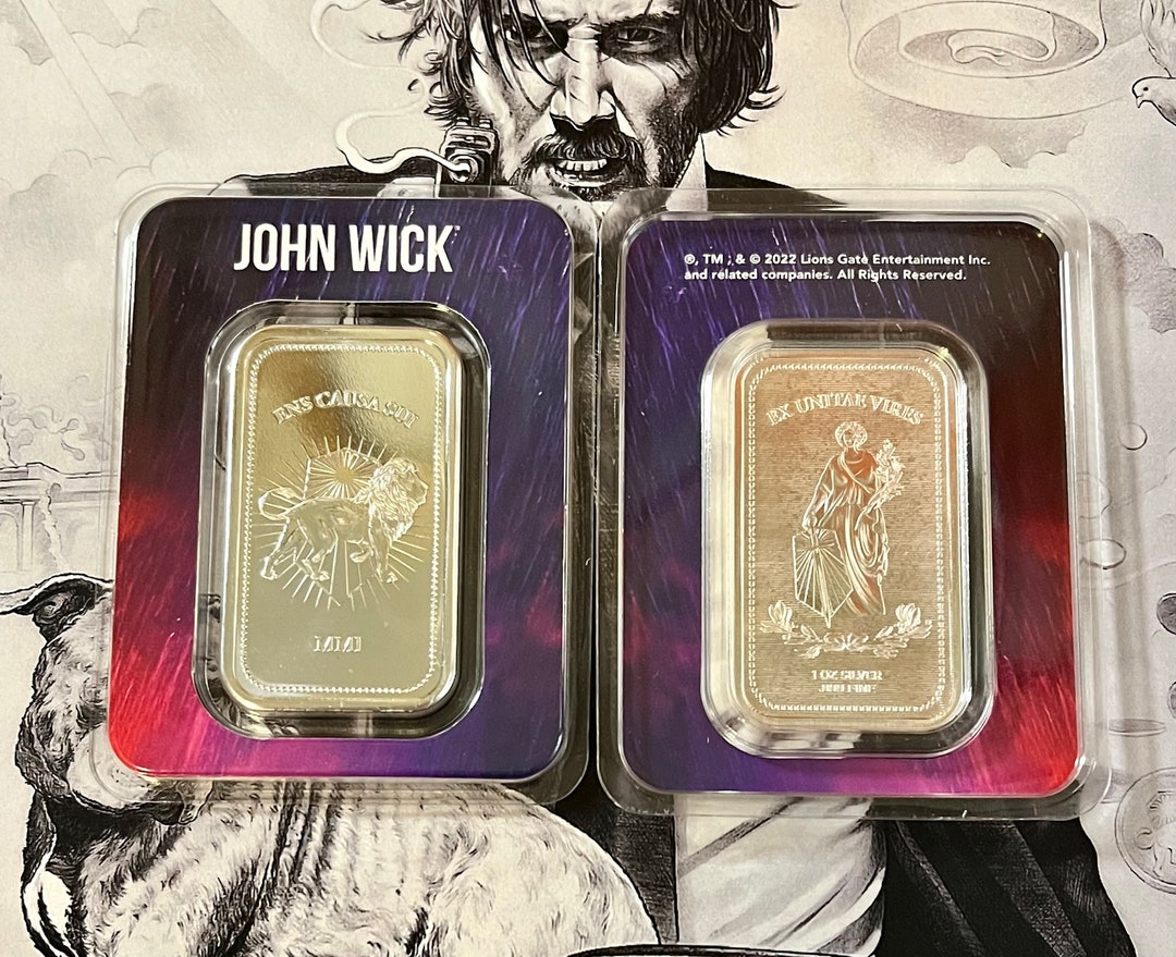 John Wick® 1 Oz .999 Fine Silver Continental Bullion Bar in TEP - Etsy