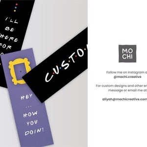 Personalised Friends Bookmarks Custom Set of 3 Pack - Etsy