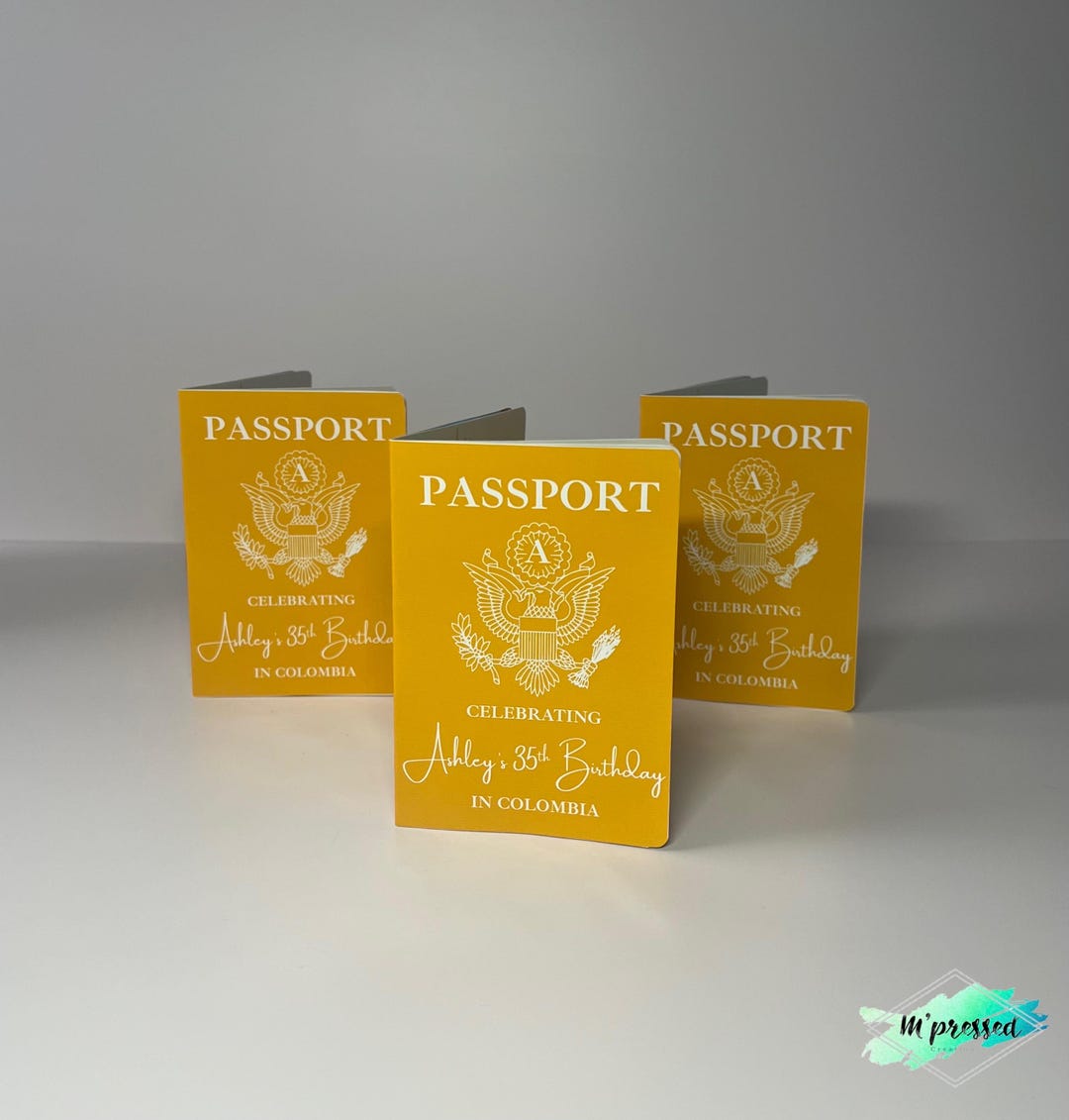 Custom Passport Itinerary Game Book | Birthday Trip | Party Favors - Etsy