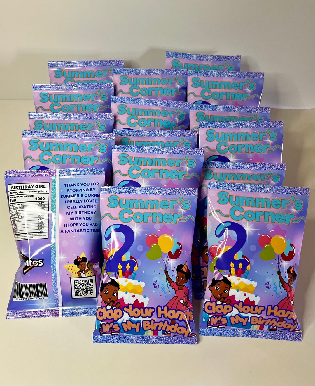 Gracie's Corner Chip Bags | Custom Birthday Party Favors (set of 12) - Etsy