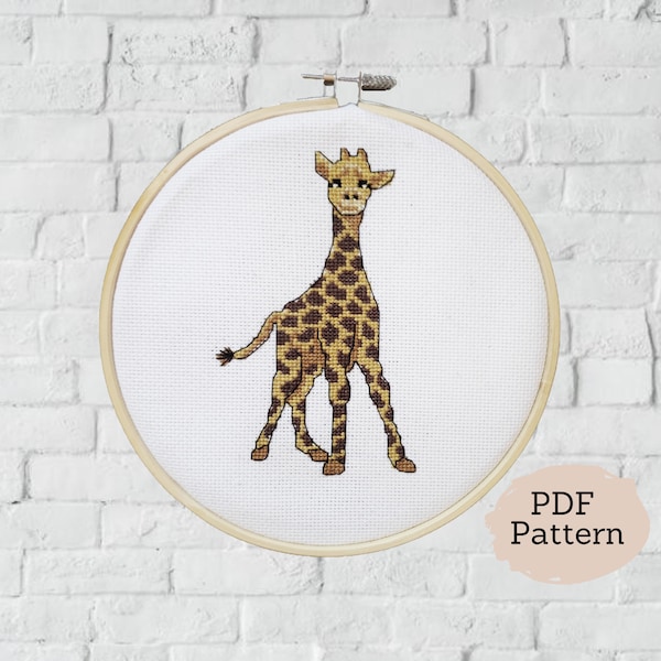 Giraffe Cross Stitch - Etsy