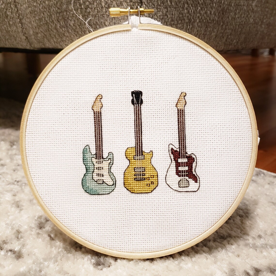 Cross-stitch Pattern Electric Guitars Downloadable PDF | Etsy
