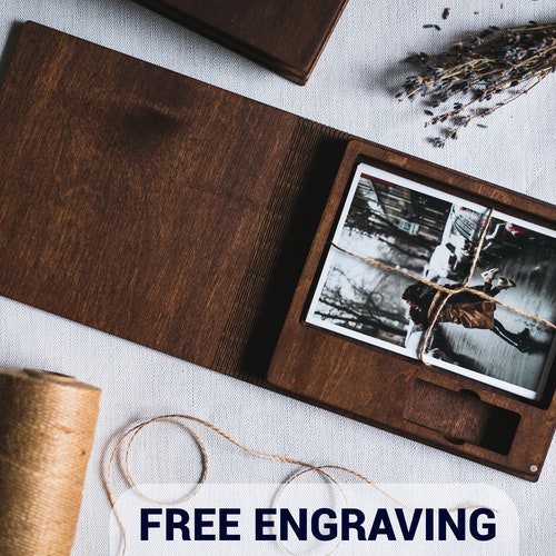 4x6 Wood Print Box 4x6 Photo Box for Photos and USB Drive - Etsy