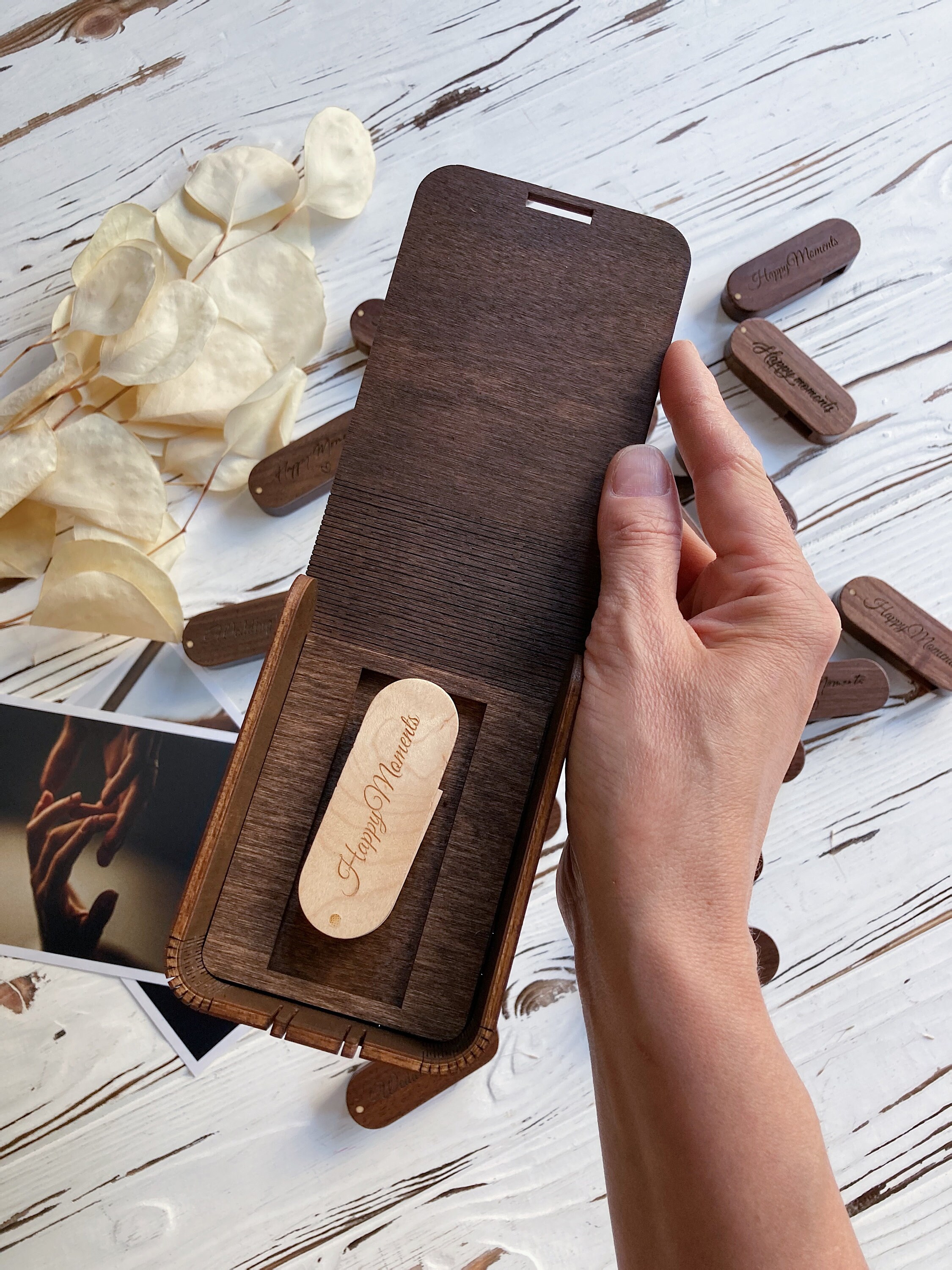 Wooden Box for Wedding Wooden Usb Box Wooden Box Box for | Etsy