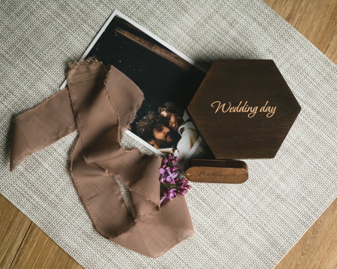 Wooden Usb Box - Wedding Usb Flash Drive Box | Wooden Honeycomb Usb Box ...