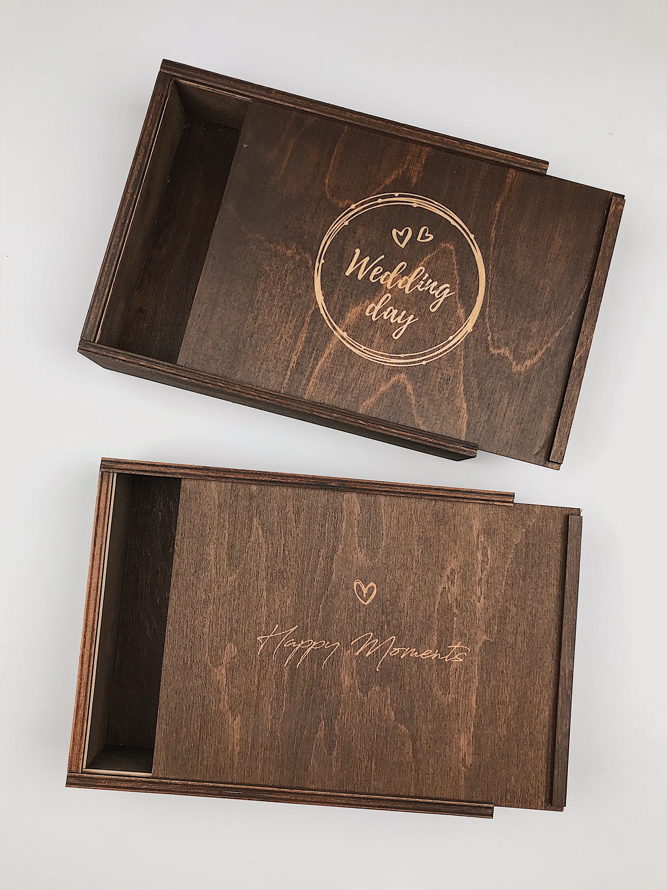 Wooden Custom Pull-out Photo Box for Photos 6x8" (15x21cm) | Wooden ...