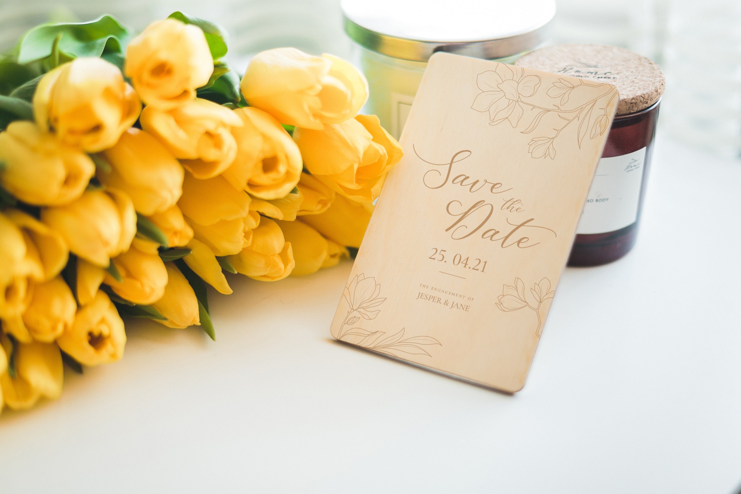 Wedding Party Wood Invitation Card 4x6 Size With Envelope | Etsy