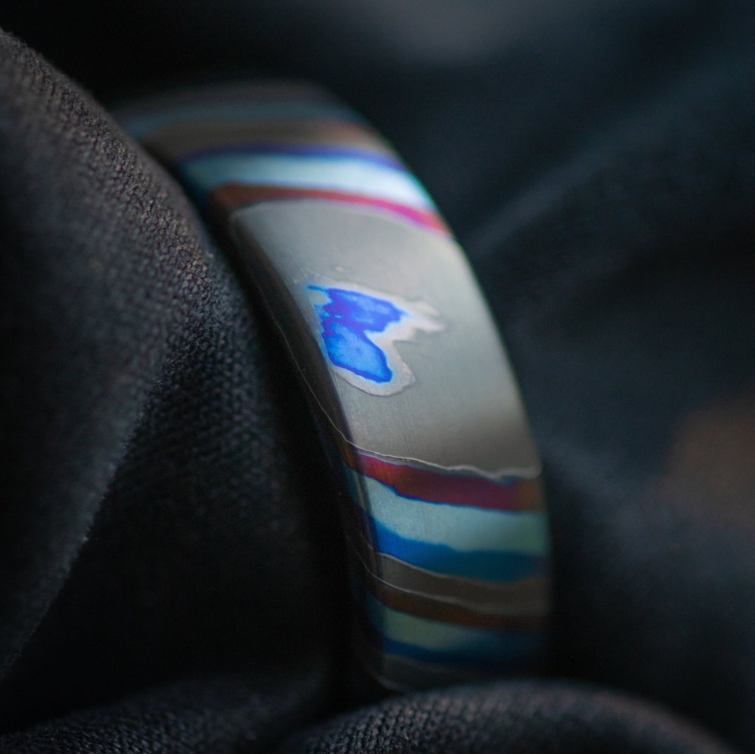 Timascus Zirconium Ring/ Mens Wedding Ring/anniversary Gift/ Gift for ...