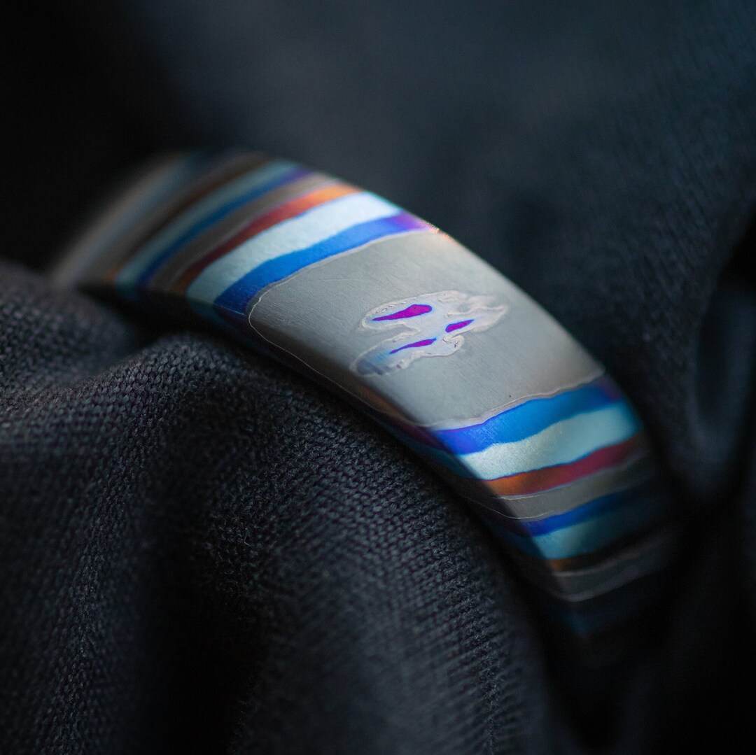 Timascus Zirconium Ring/ Mens Wedding Ring/anniversary Gift/ Gift for ...