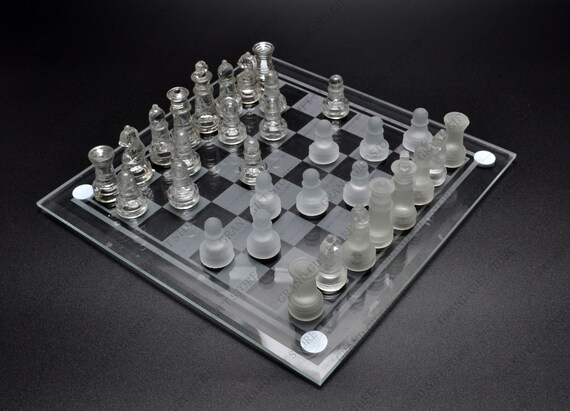 Glass Chess Board With Pieces