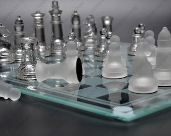Glass Chess Set - Etsy