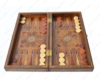 Wooden Backgammon Checkers - Etsy