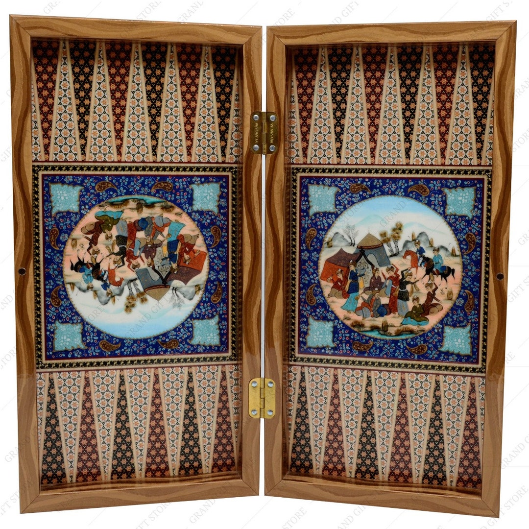 Backgammon Wooden Handmade Colorful Personalized Backgammon - Etsy