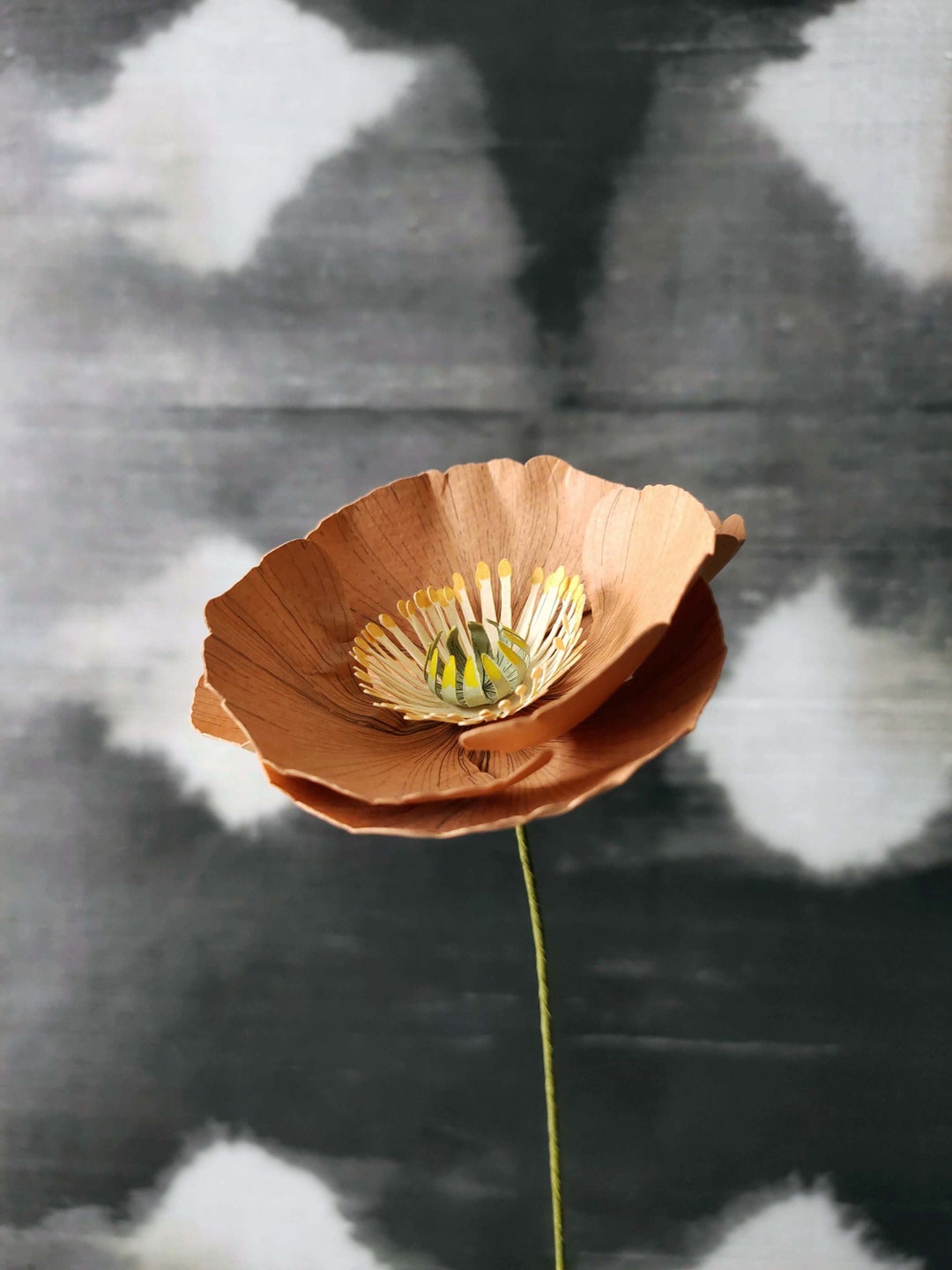PRE-ORDER Icelandic Poppy in Drawn Paper Paper Flower Sustainable ...