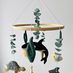 Nautical Mobile/ Whale Mobile/ Felt Baby Mobile Boy/ Nursery Mobile ...