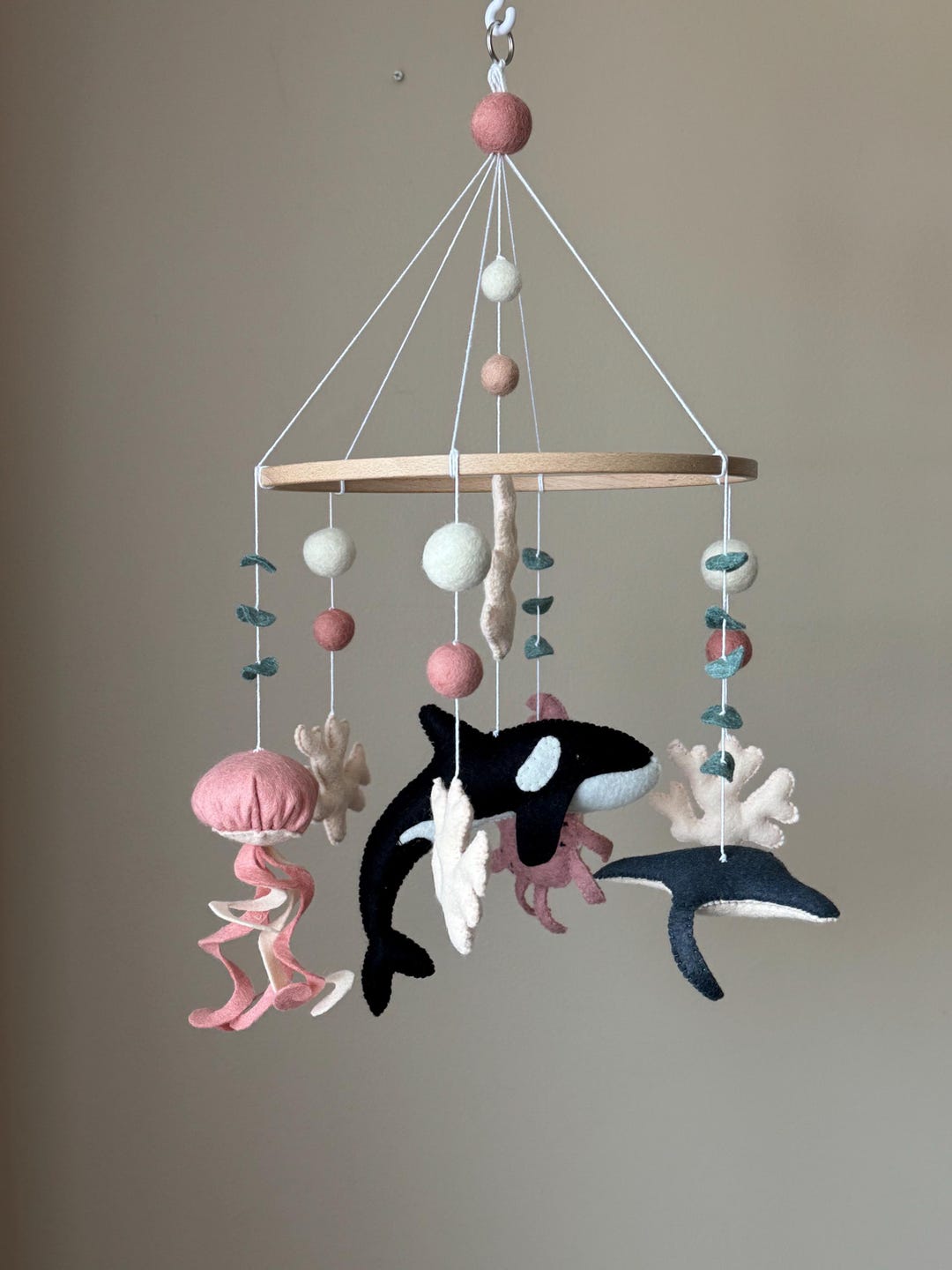 Whale Mobile/ Baby Mobile/ Ocean Mobile/ Crib Mobile Girl/ Nursery ...