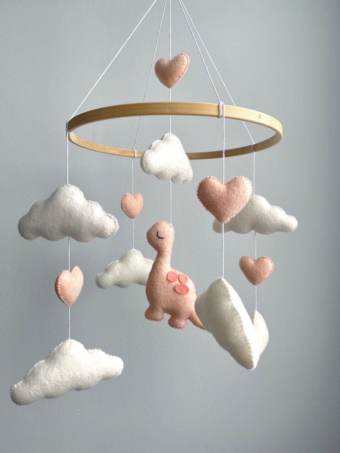 Dinosaur Mobile/ Baby Mobile/ Cloud Mobile Nursery/ Woodland Mobile ...