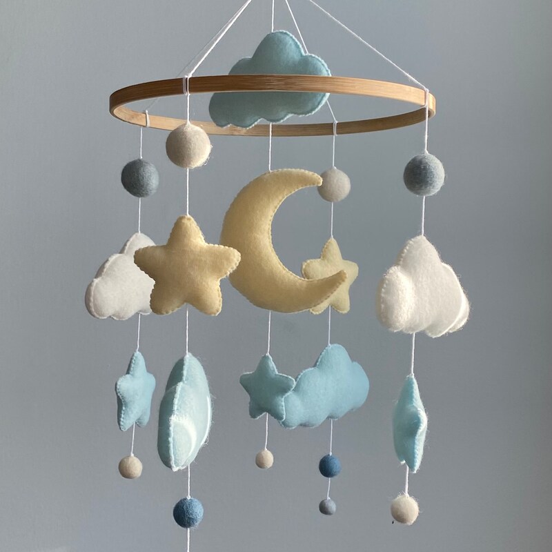Star and Moon Mobile - Etsy