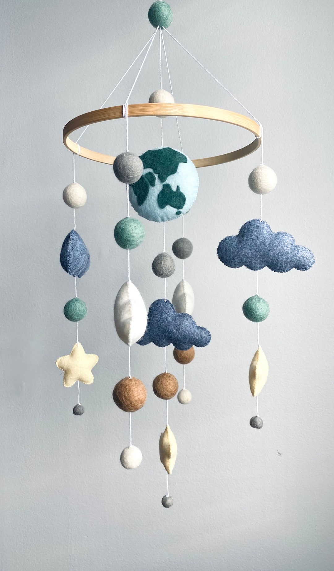 Felt Solar System Mobile: Handmade Planet Crib Mobile - Etsy