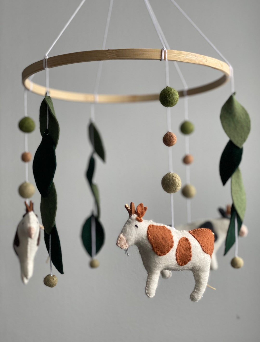 Farm Animal Mobile/ Cow Mobile/ Farm House Nursery/ Baby Crib Mobile ...