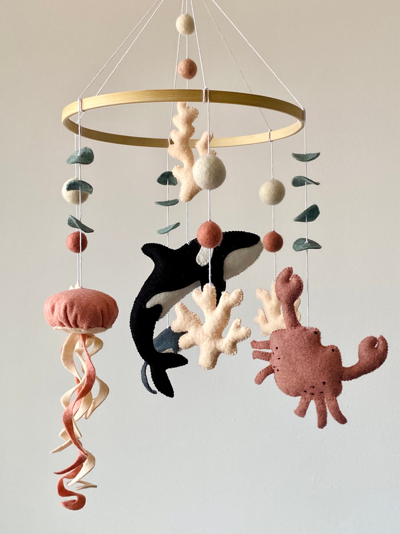 Whale Mobile/ Baby Mobile/ Ocean Mobile/ Crib Mobile Girl/ Nursery ...