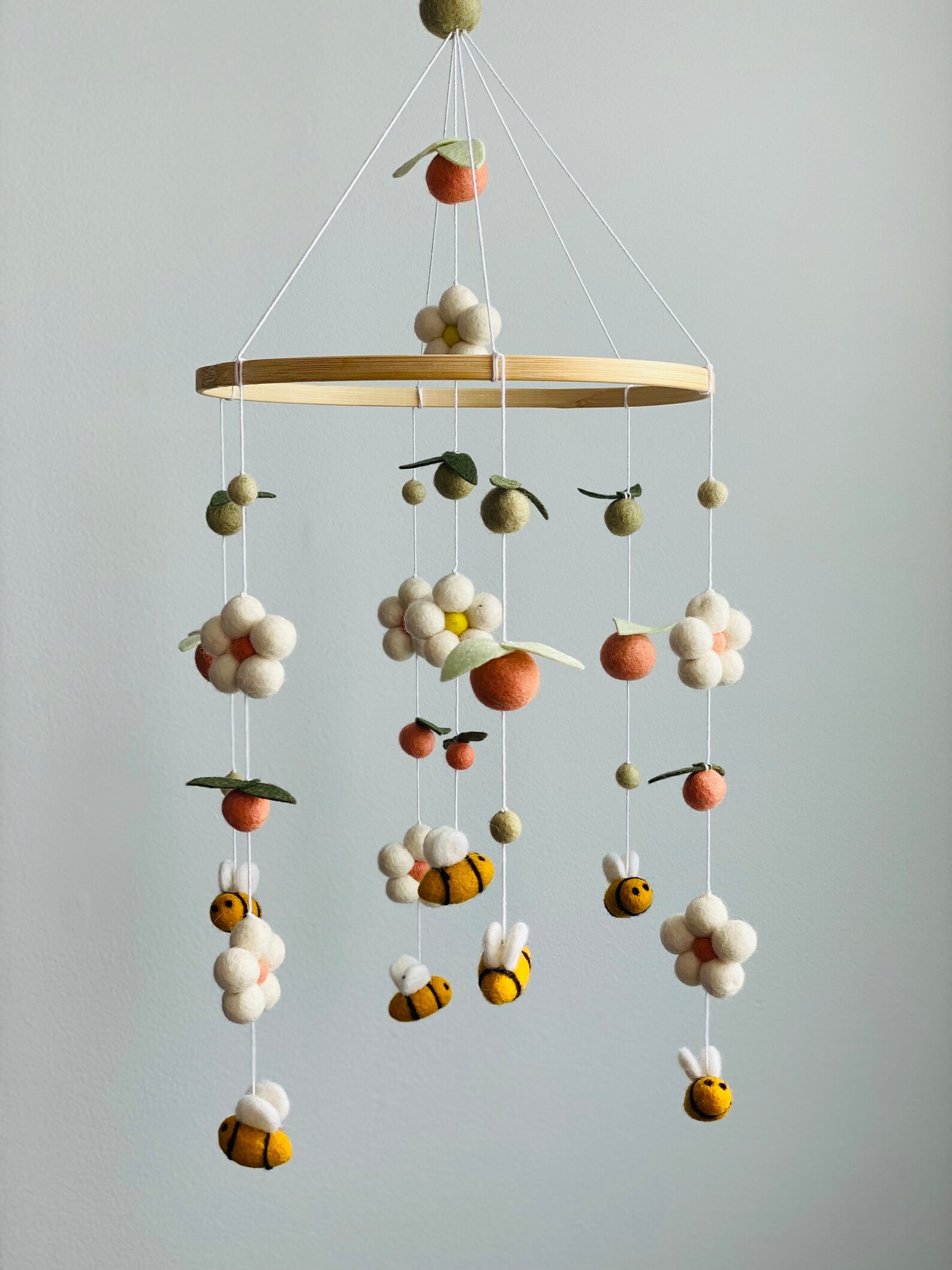 Daisy Mobile/ Bee Mobile/ Fruit Mobile/ Baby Girl Mobile/ Flower Crib ...