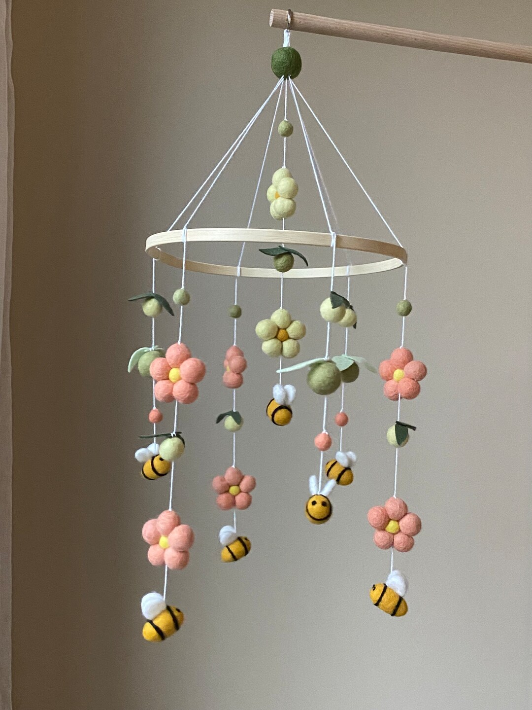 Daisy Mobile/ Bee Mobile/ Fruit Mobile/ Baby Girl Mobile/ Flower Crib ...