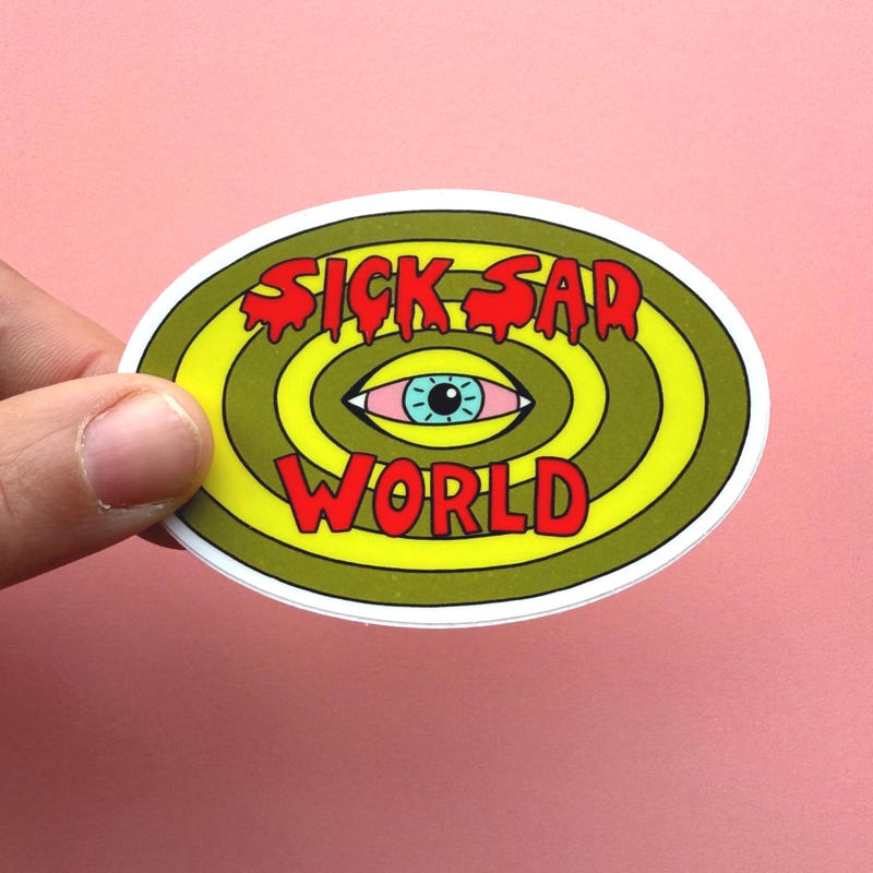Sad Stickers - Etsy