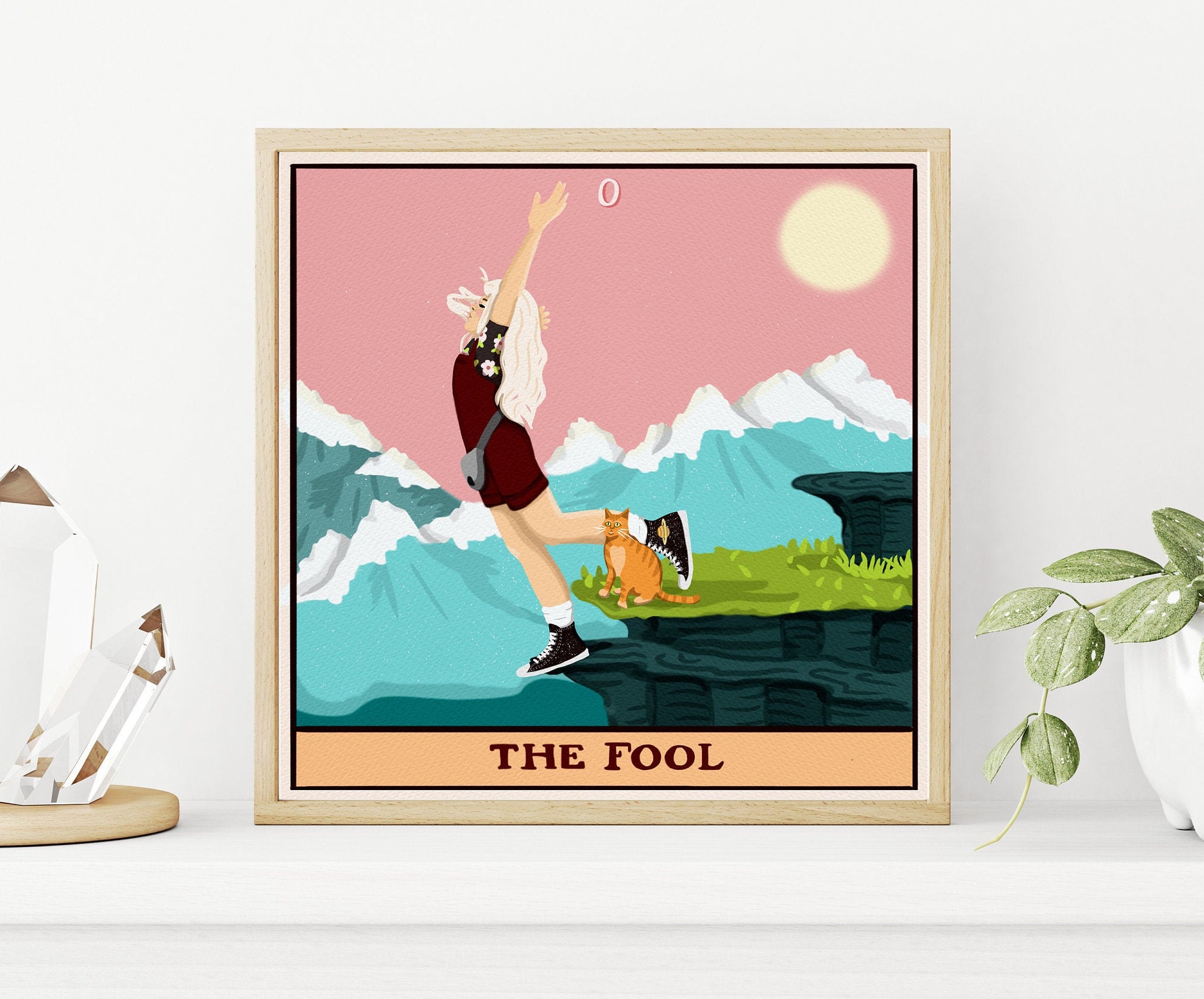 The Fool Tarot Card Art Print Fool Tarot Card Mystical Tarot Etsy