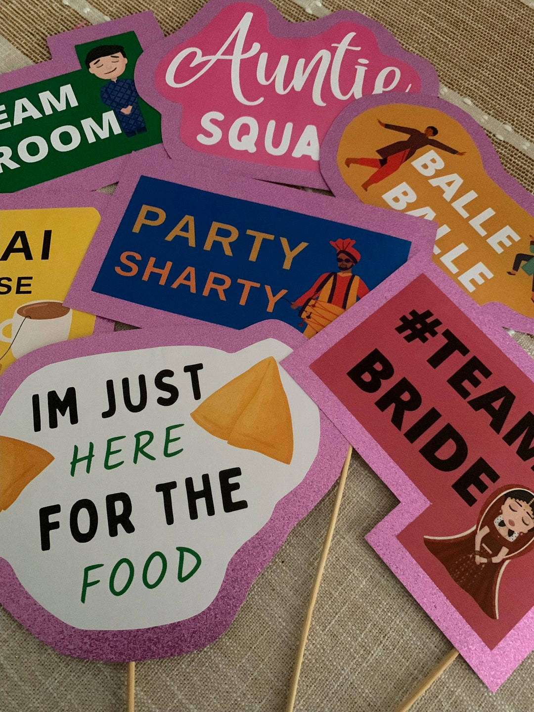 Customisable Mehndi/sangeet Photo Props for Indian/pakistani/south ...