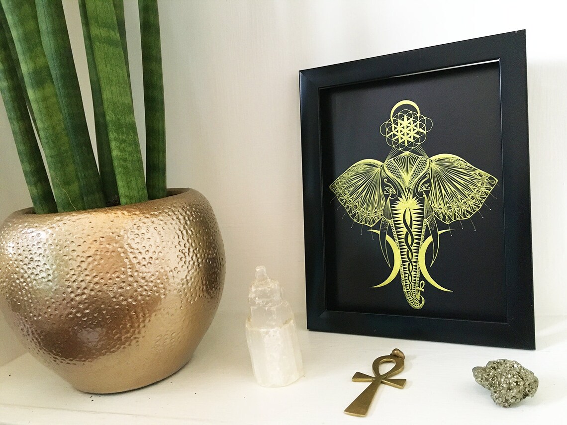 COSMIC ELEPHANT Sacred Geometry / Esoteric / Alchemy / Animal ...