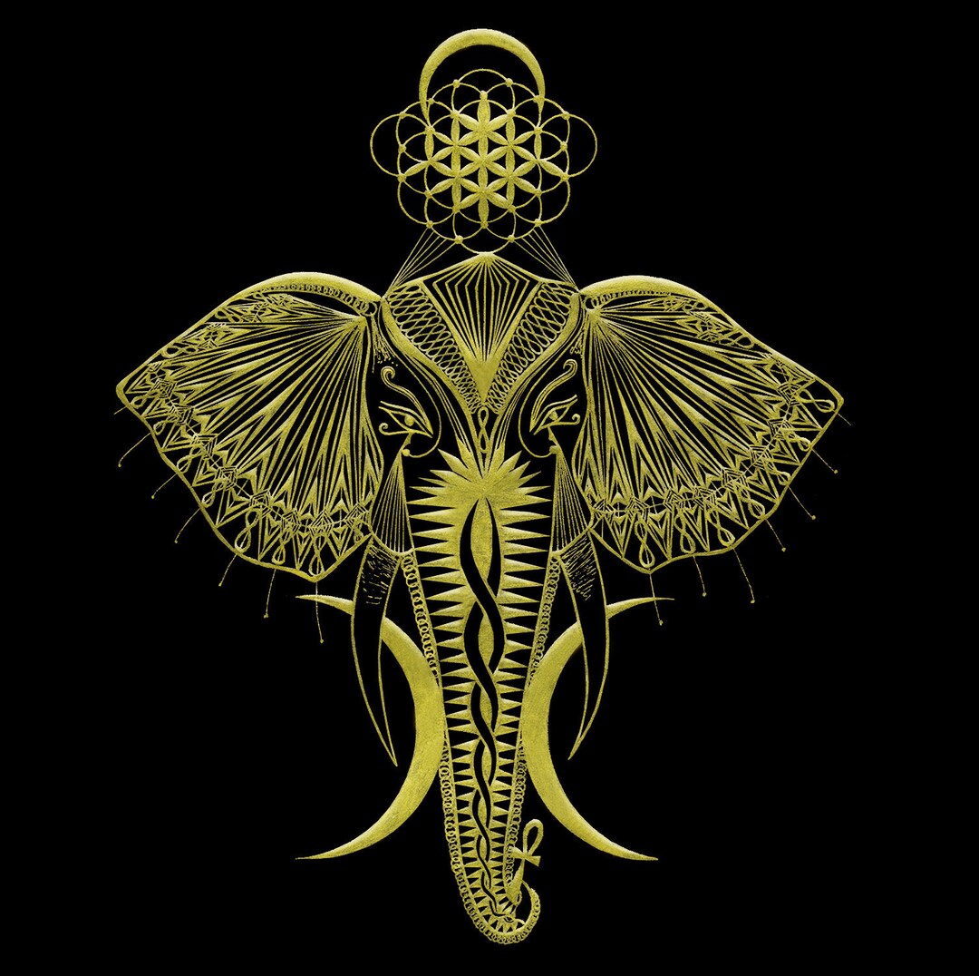 COSMIC ELEPHANT Sacred Geometry / Esoteric / Alchemy / Animal ...