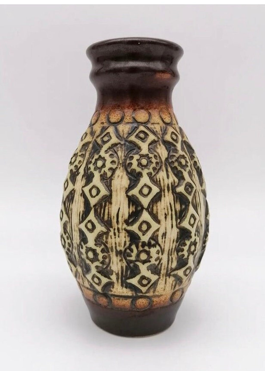 Jasba Vase 1 567 18 Mid Century Westgermany Pottery Fat Lava - Etsy