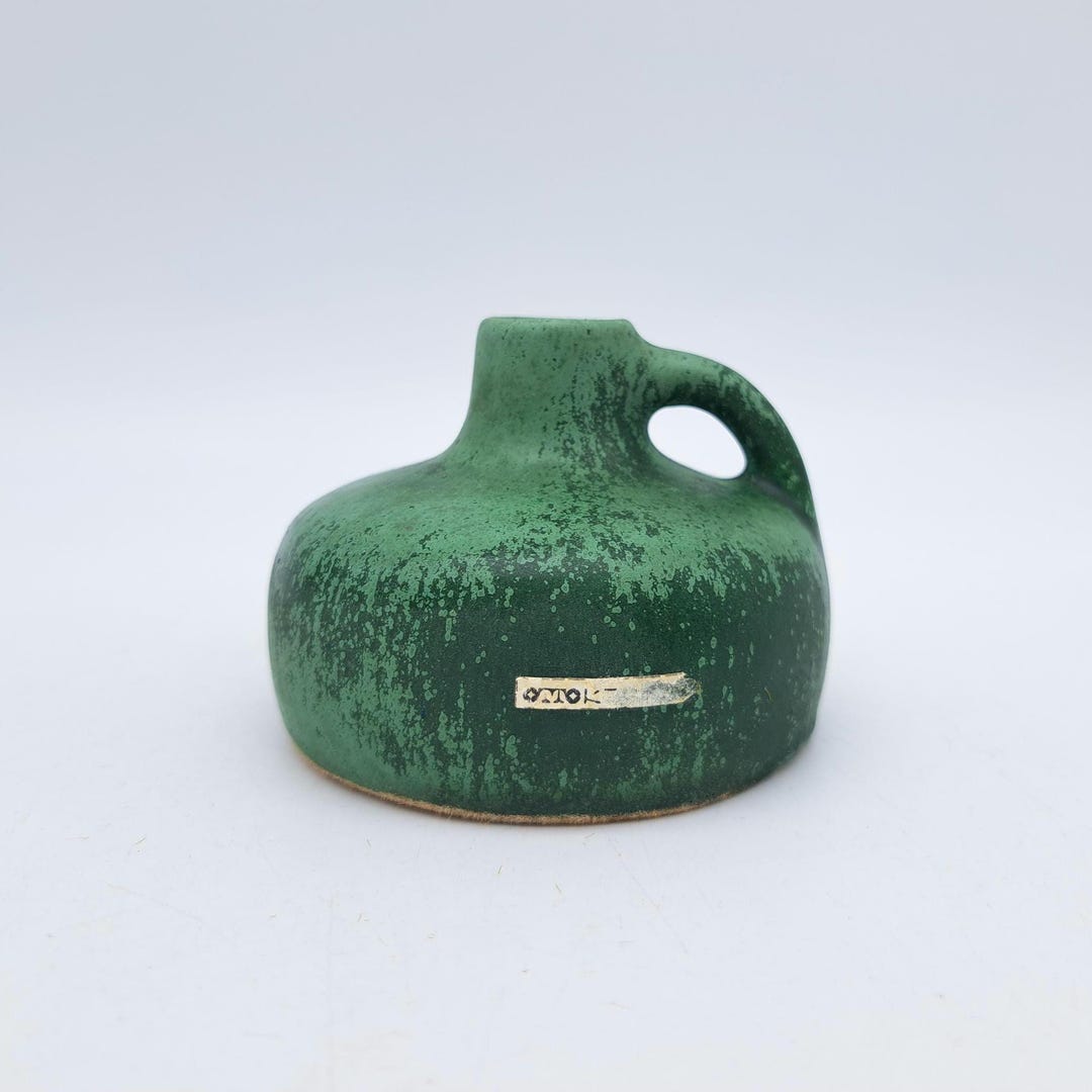 Vintage Design Vase 60s OTTO Ceramics Green West German Pottery MCM ...