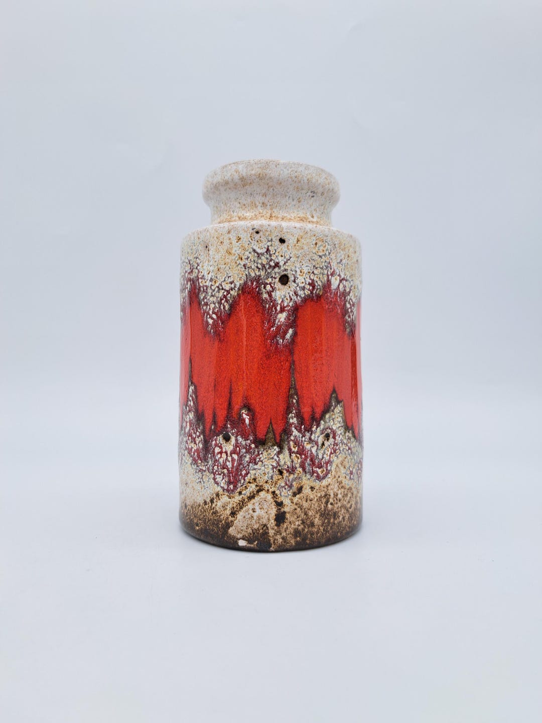 Vintage West German Ceramic Fat Lava Vase Scheurich Lora 203-18 MCM ...