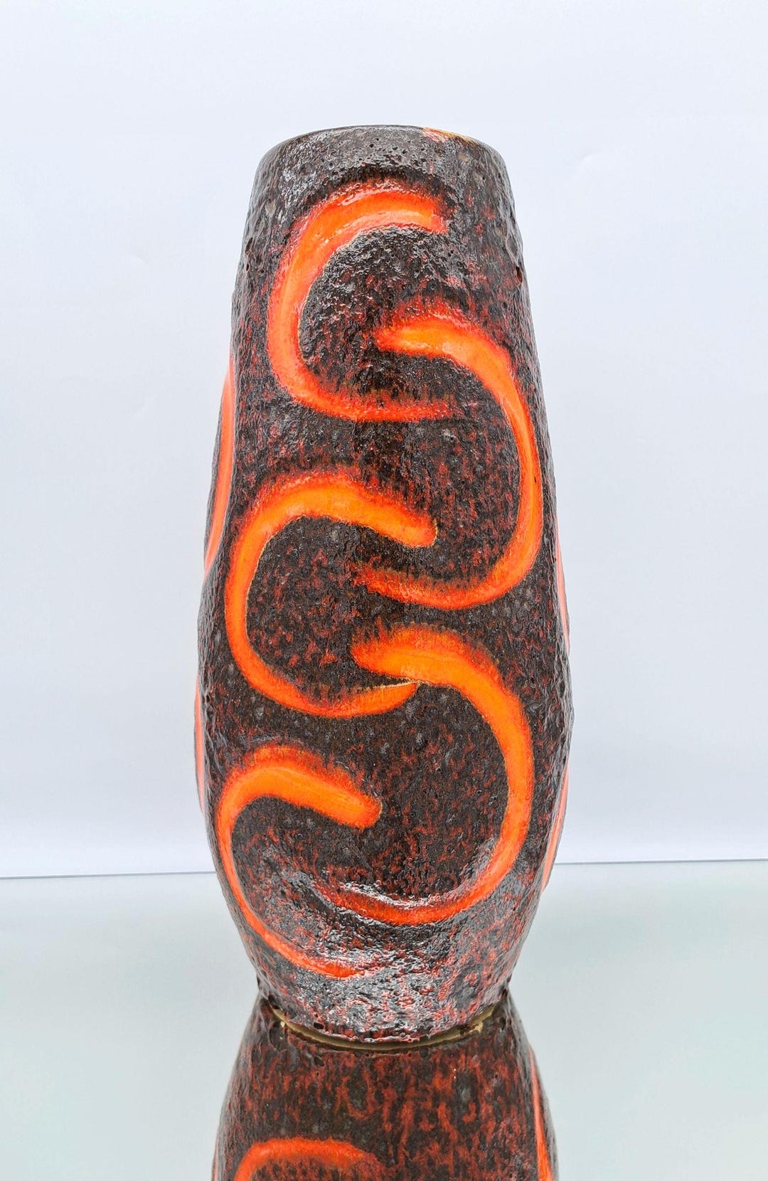Rare Vintage West German Scheurich Fat Lava XL Floor Vase 529-38 Mid ...