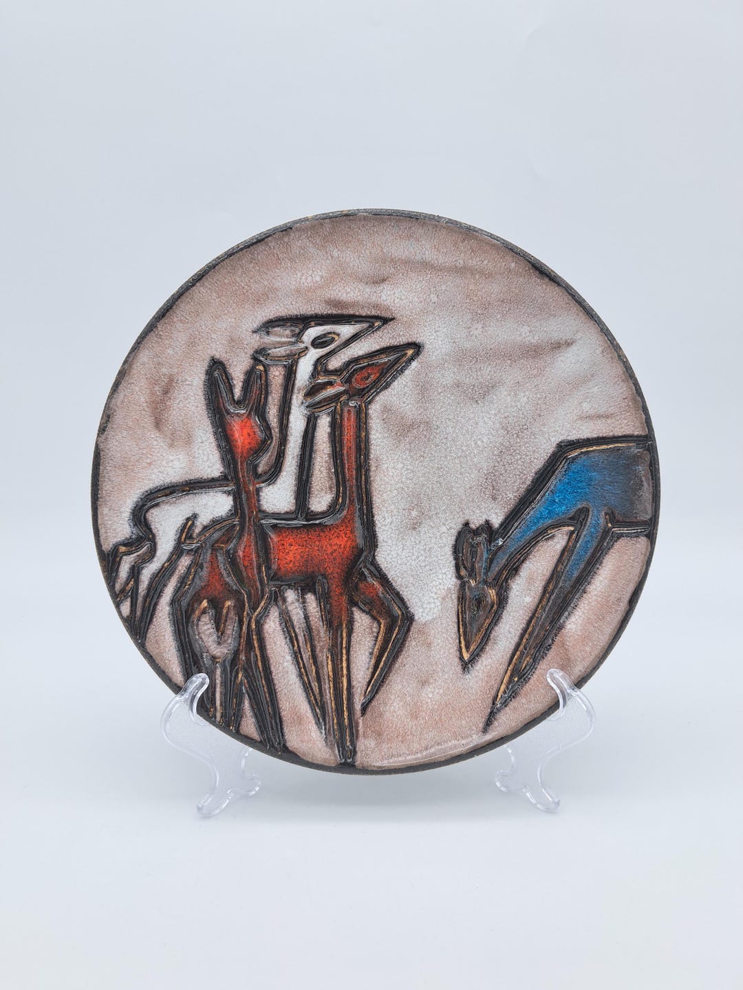 Vintage West German Wall Plate Ruscha Deer No. 717-1 Mid-century ...