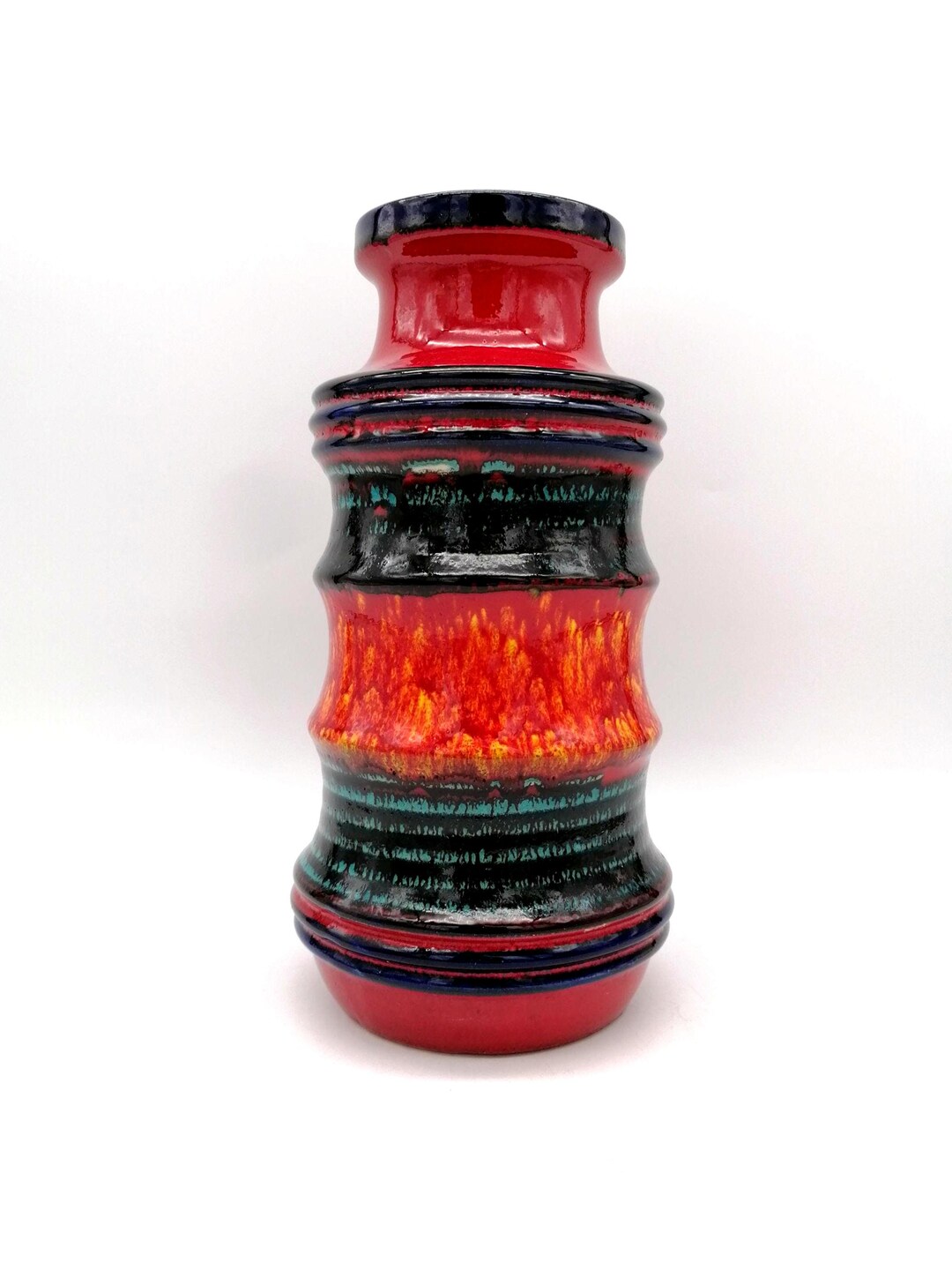 Rare Vintage West German Scheurich Pagoda Vase 266-28 Mid Century ...