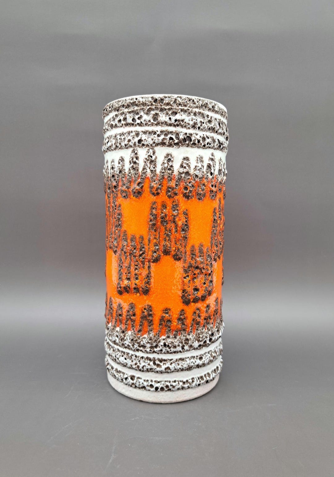 Vintage West German Fat Lava Vase Scheurich 203-22 Mid-century Pottery ...