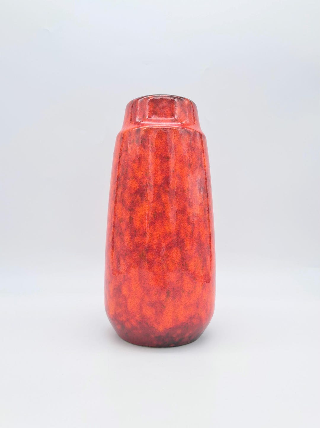 Vintage Red Orange Colored Scheurich Vase Model 203-26 Ceramics From ...