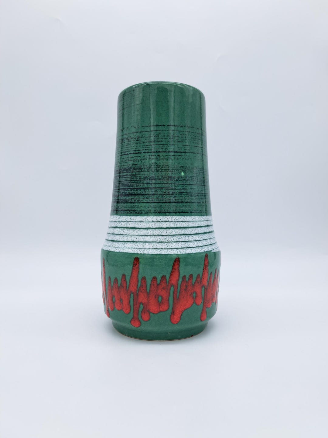 Vintage West German Scheurich Vase 529-25 Mid-century Pottery 1970s ...