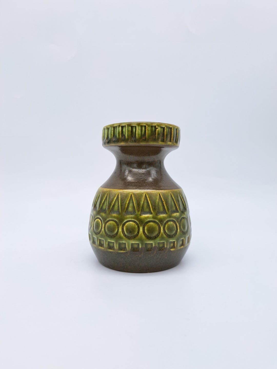 Vintage West German Jasba Vase 177/13 Mid Century Ceramic Green Pottery ...